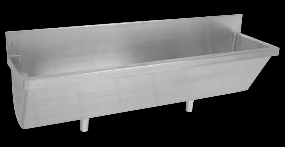 Wall mounted hospital surgeon's scrub-up unit Model SSW