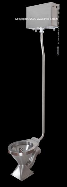 Pedestal stainless steel toilet pan - Franke Model HCL