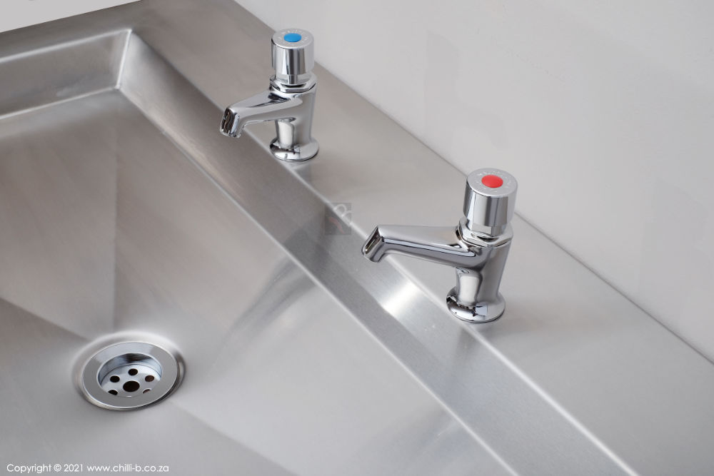 Oval A stainless steel wall hung industrial basin | Vandal proof basins