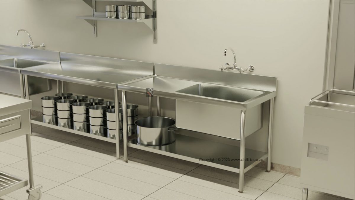 Pot Sink (P1) Stainless Steel with large bowls | Pot washing sink ...