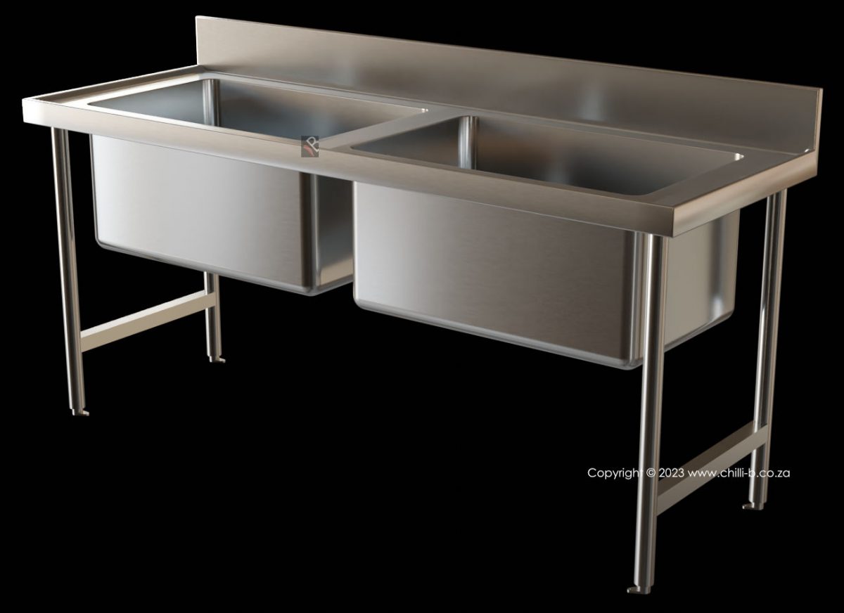 Double bowl pot sink stainless steel