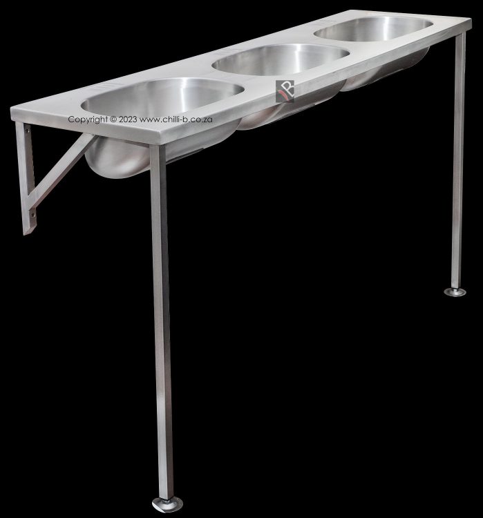 Stainless Steel multi-bowl basin | Industrial double & triple bowl ...